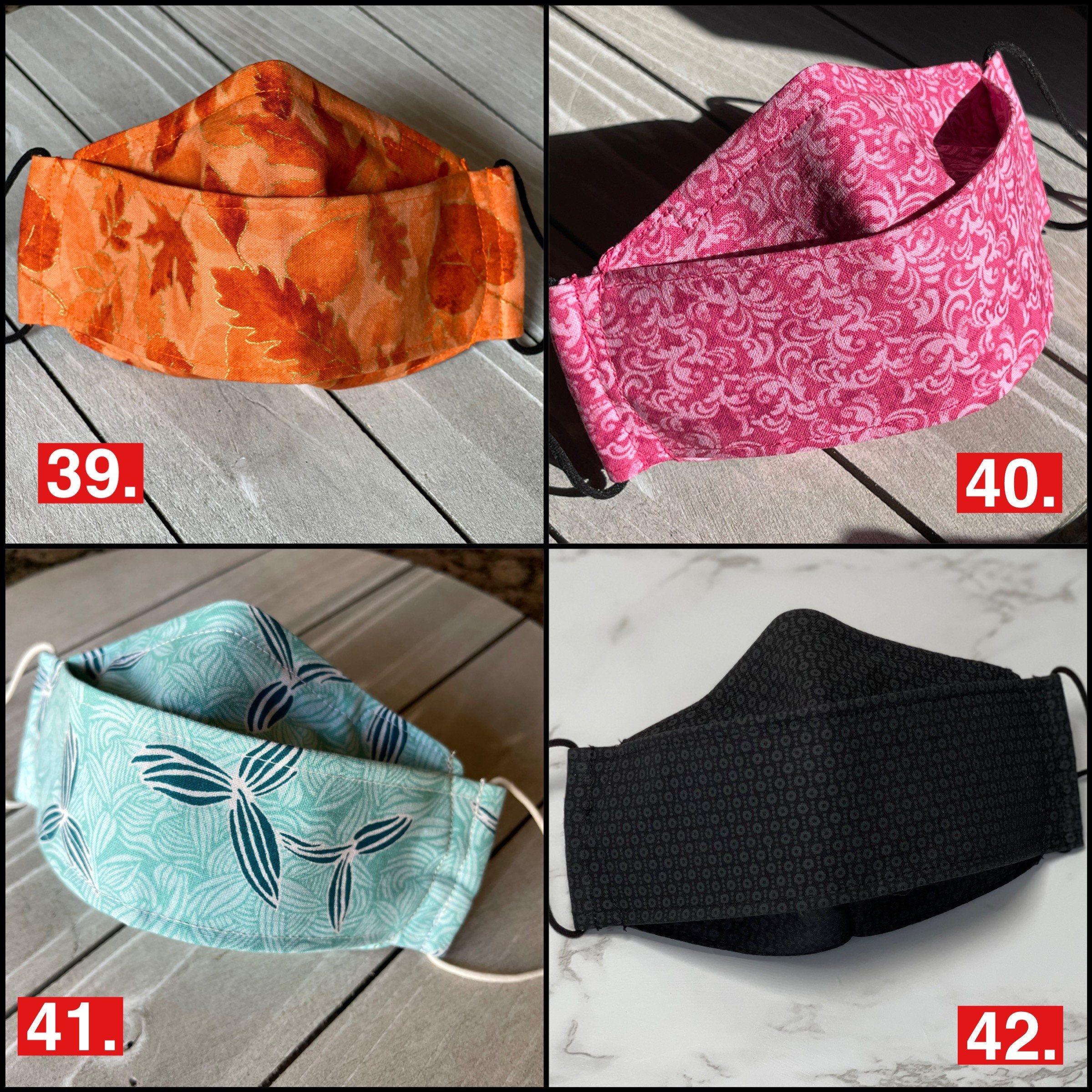 STYLISH 3D FACE MASKS 3-layered 100% Cotton Face Masks Eco | Etsy