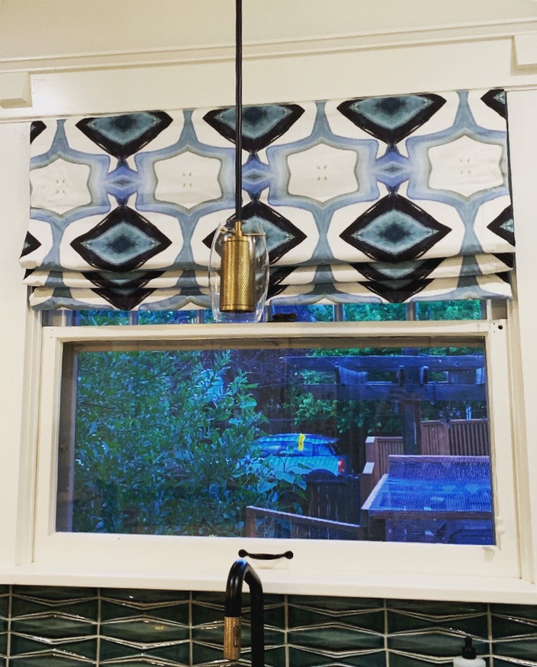 Custom Flat Roman Shade: Made to Order Window Treatment, Blackout ...