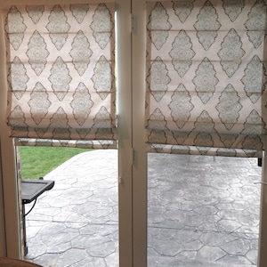 Beautiful Custom Roman Shade, French Door Shades, You Provide the ...