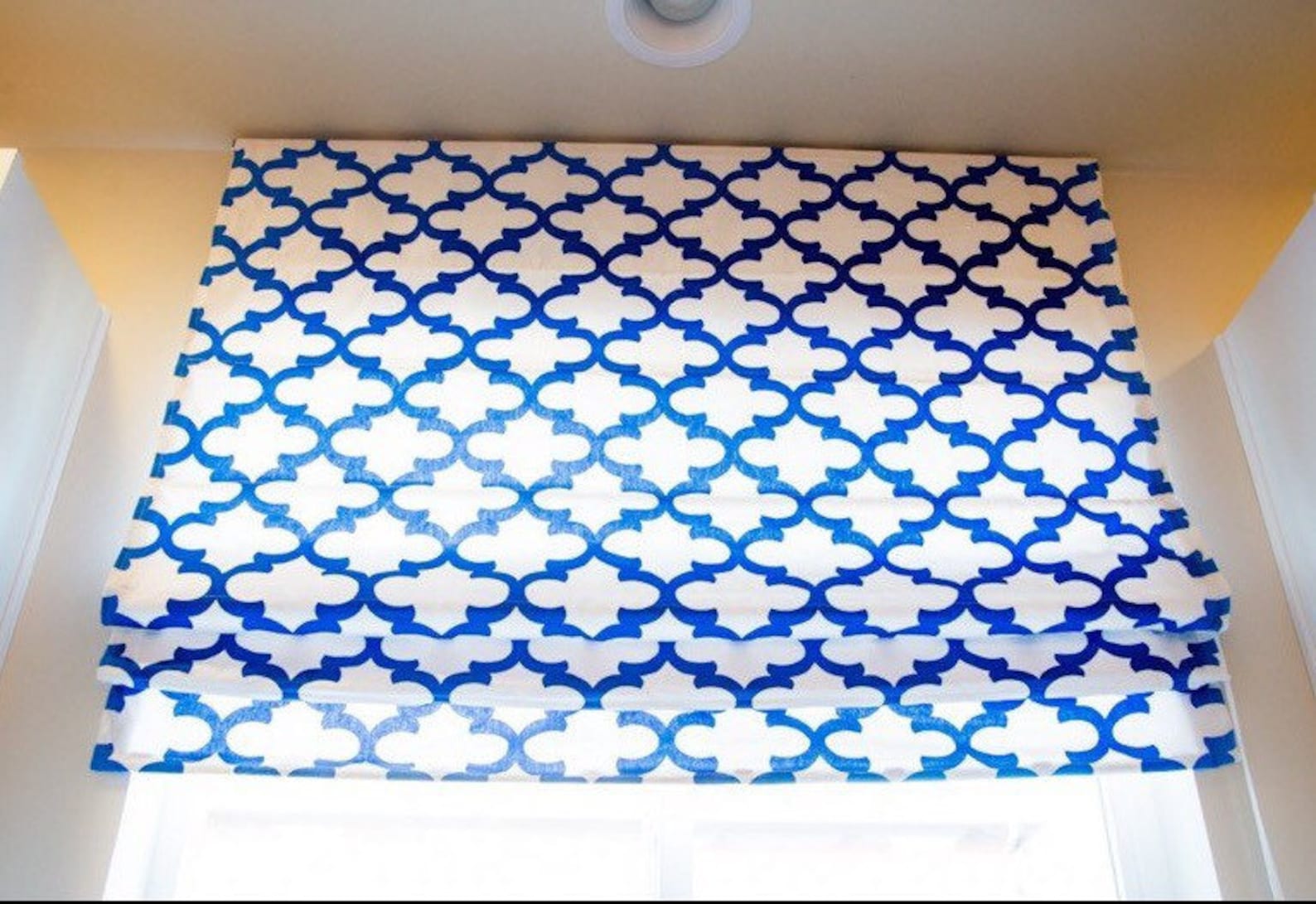 Greek Key Roman Shade Custom Roman Shade Window Treatments | Etsy