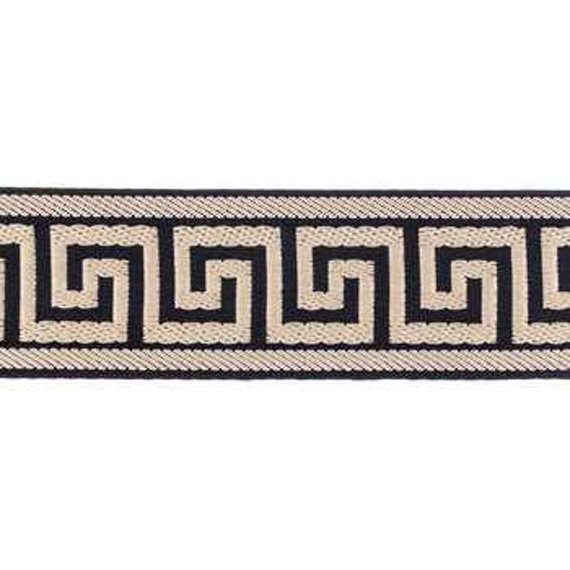 Greek Key Ribbon Trimmed Roman Shade - Etsy