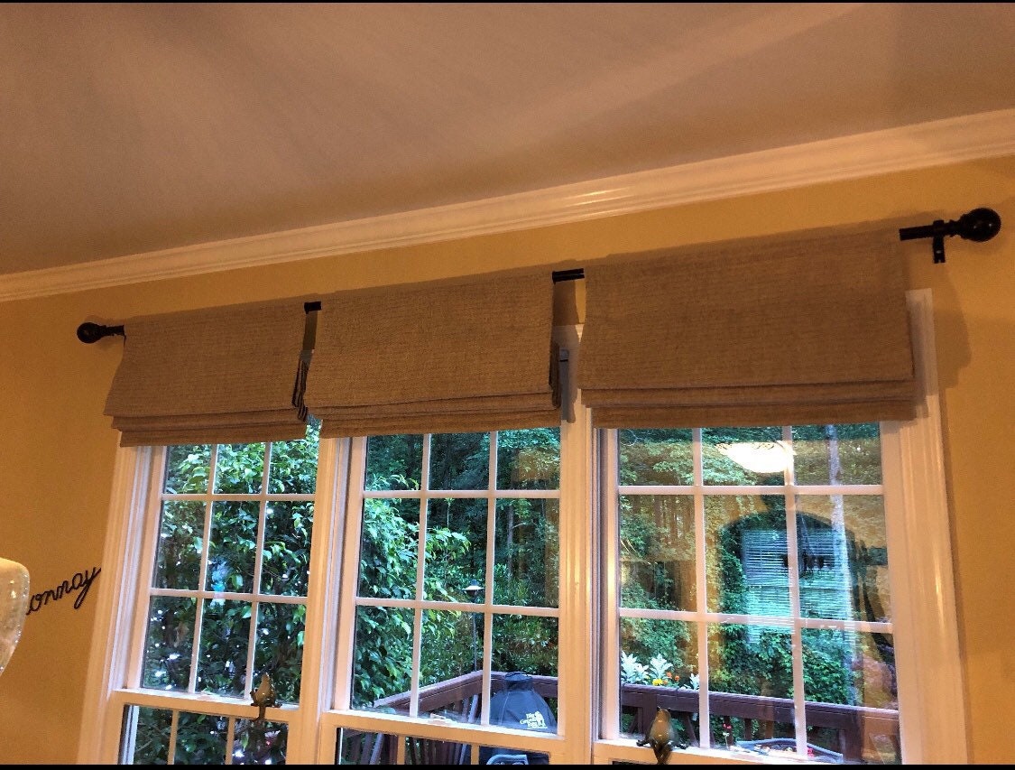 Faux Roman Shade. Cordless Roman Shade Any Size. You Provide | Etsy