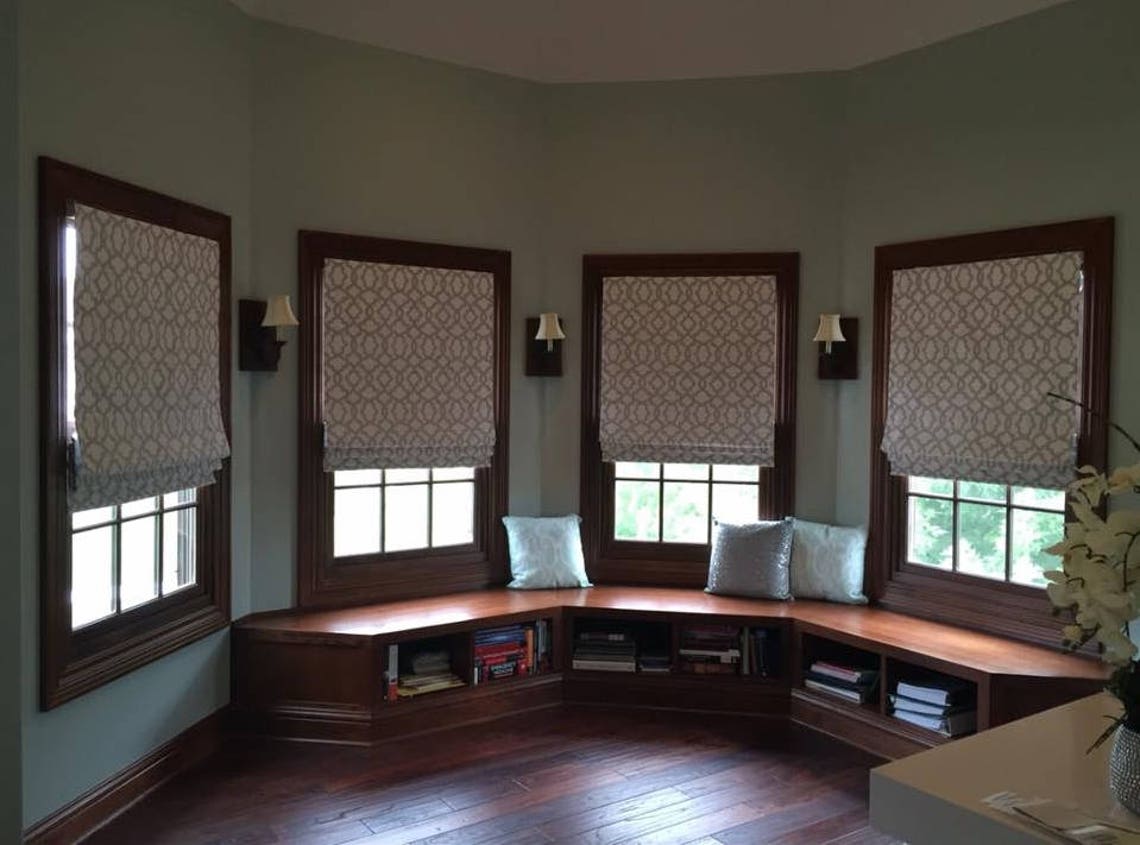 Kitchen Roman Shade Custom Fabric Blinds You Provide the - Etsy