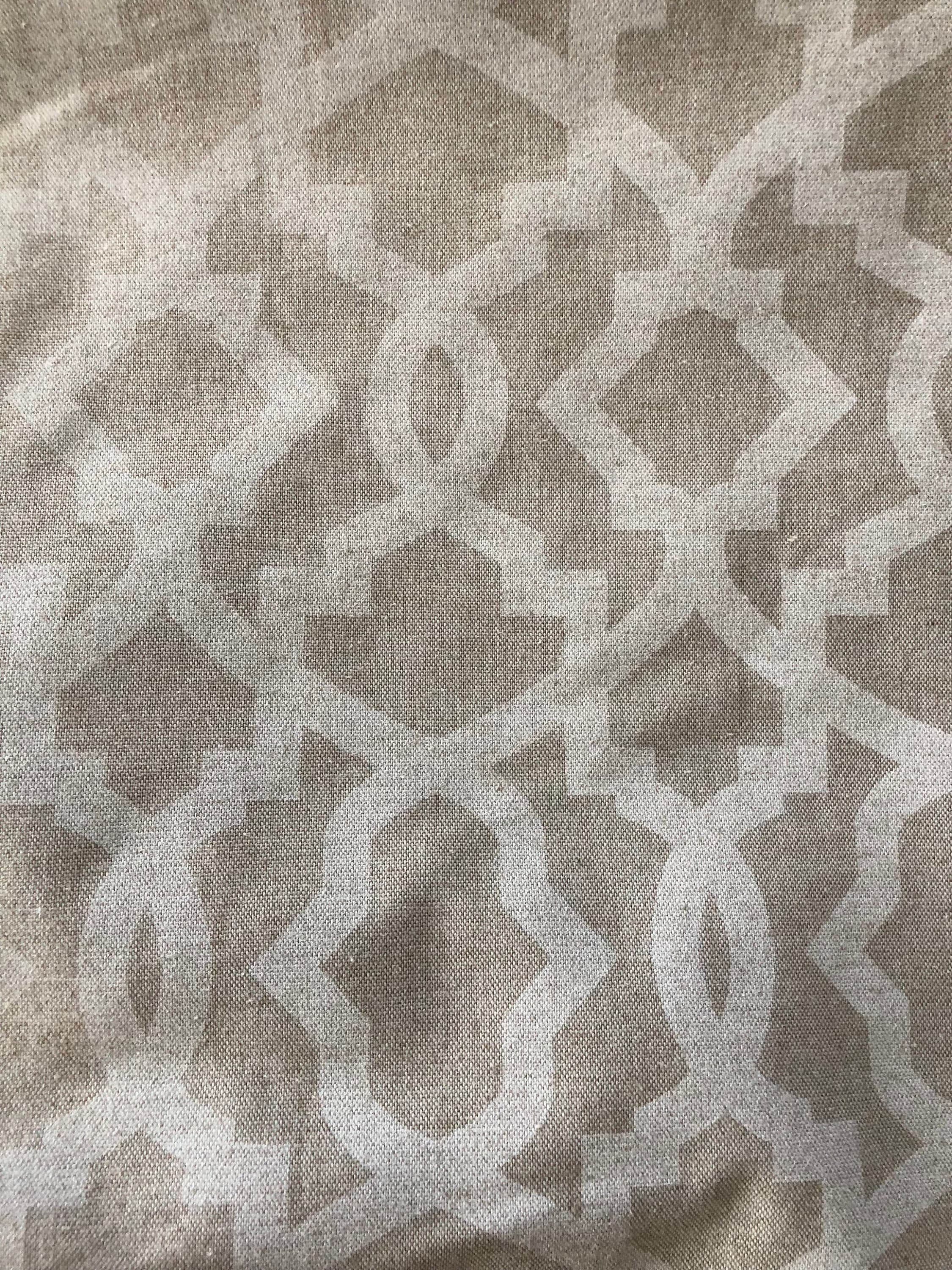 Tan geometric designer fabric Gorgeous Print. 4 1/2 yards | Etsy