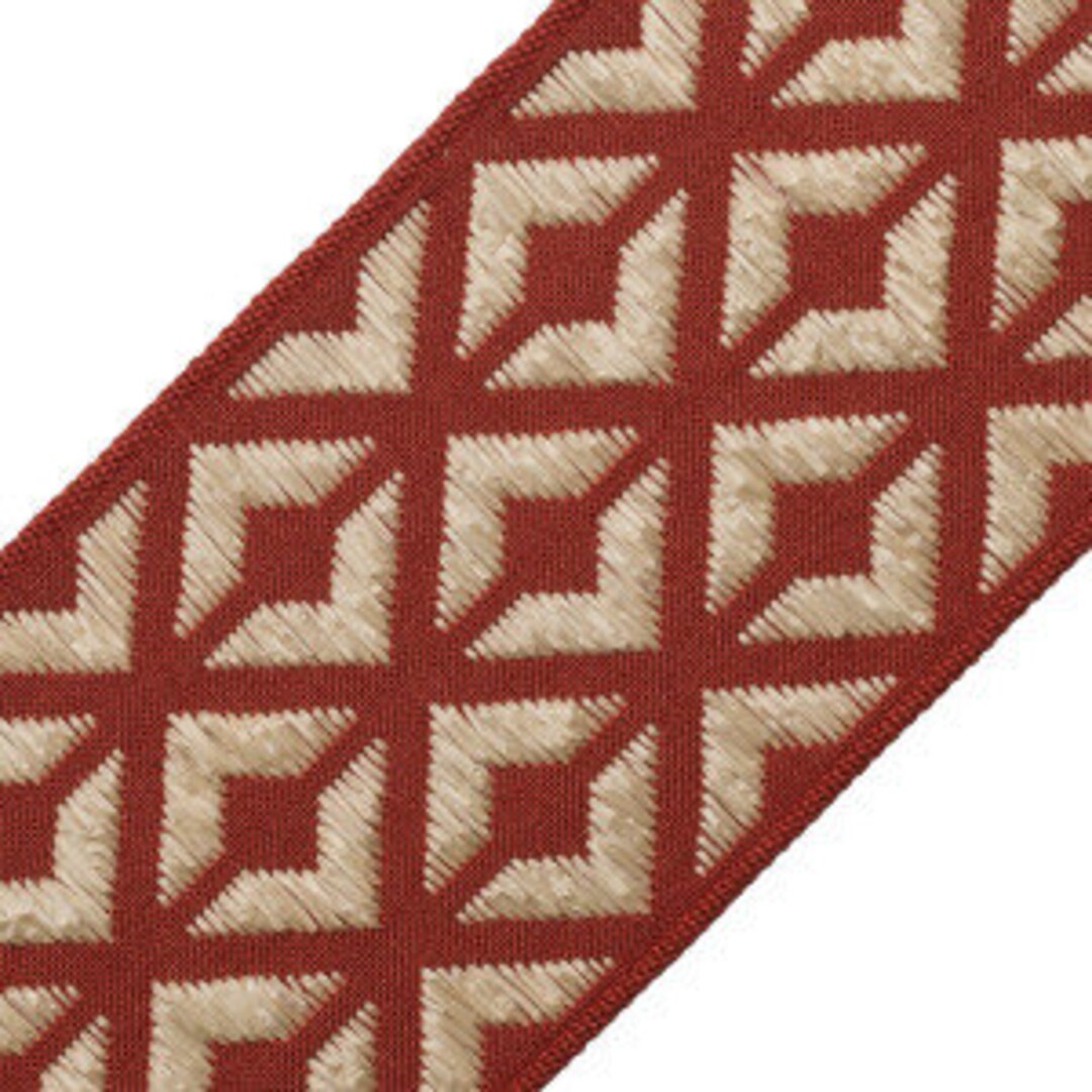 Red and Tan Designer Trim Tape - Etsy