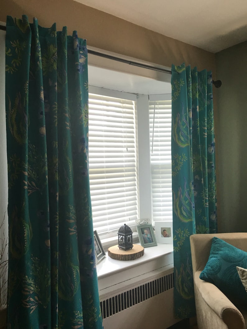 Custom Tab Back Curtain Panel: Any Fabric, Blackout Option - Etsy