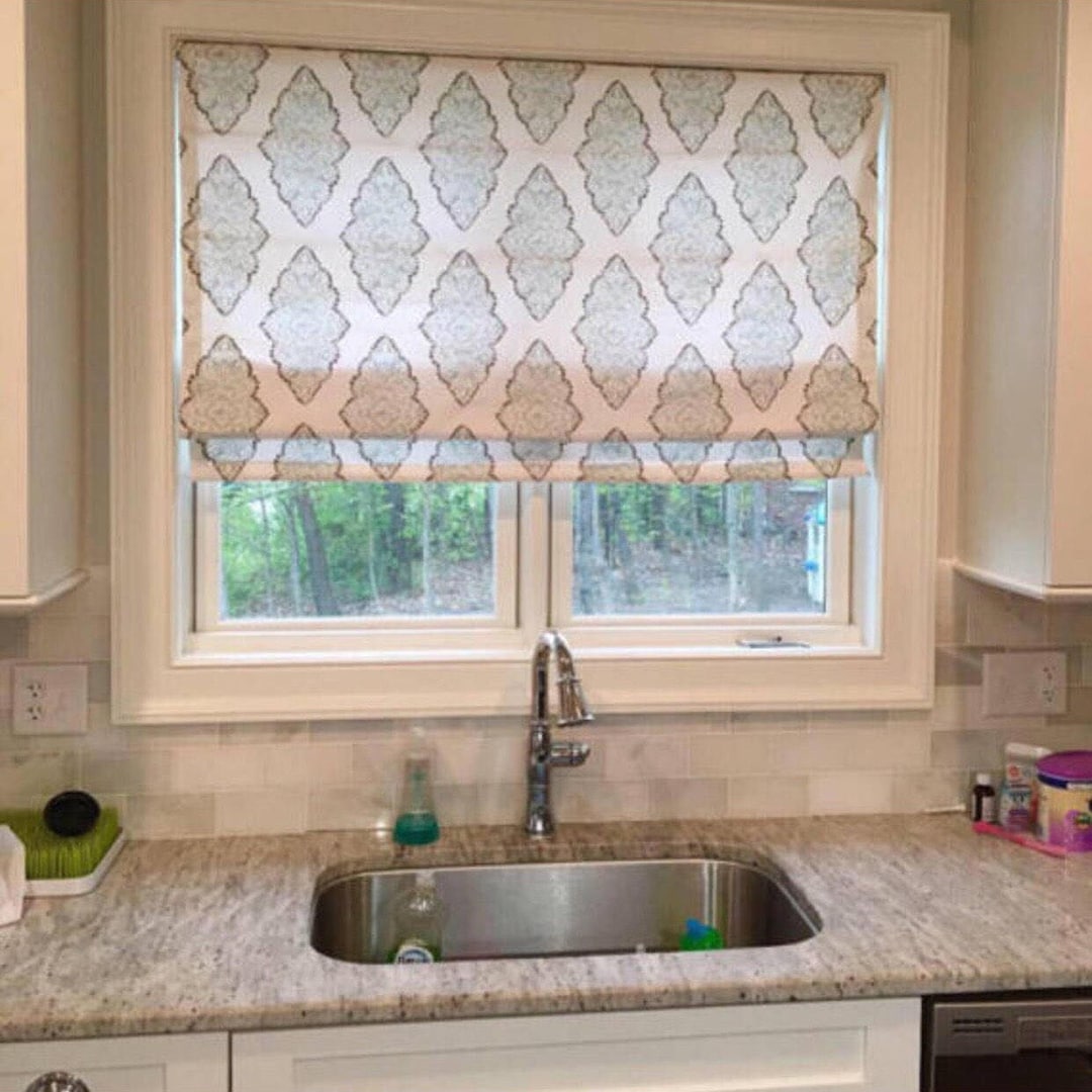 Kitchen Roman Shade, Custom Fabric Blinds, You Provide the Fabric of ...