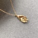 Gold Mudra hand necklace Gyan Mudra hand necklace Hand Mudra | Etsy