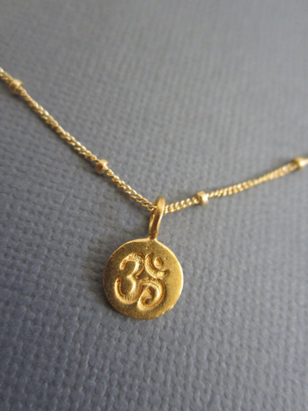 Om Necklace, Gold Ohm Jewelry, Balance Good Karma Yoga Jewelry, Dainty ...