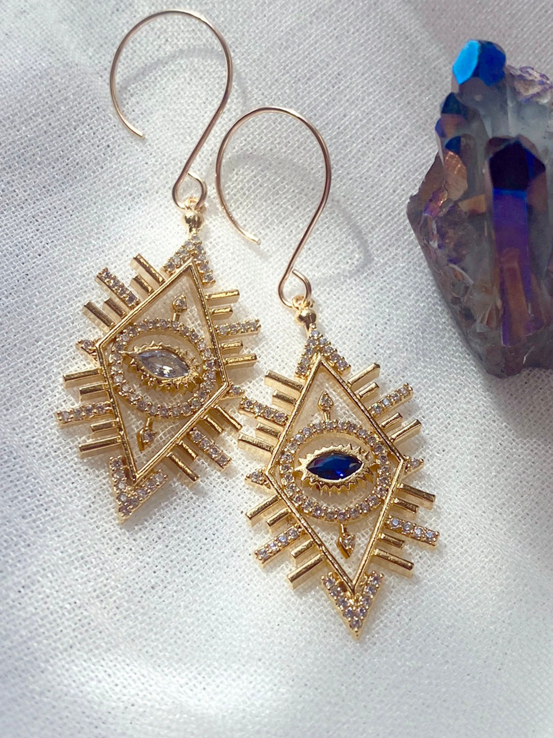 Evil Eye Earrings, Blue Evil Eye, Day and Night Evil Eye Protection ...