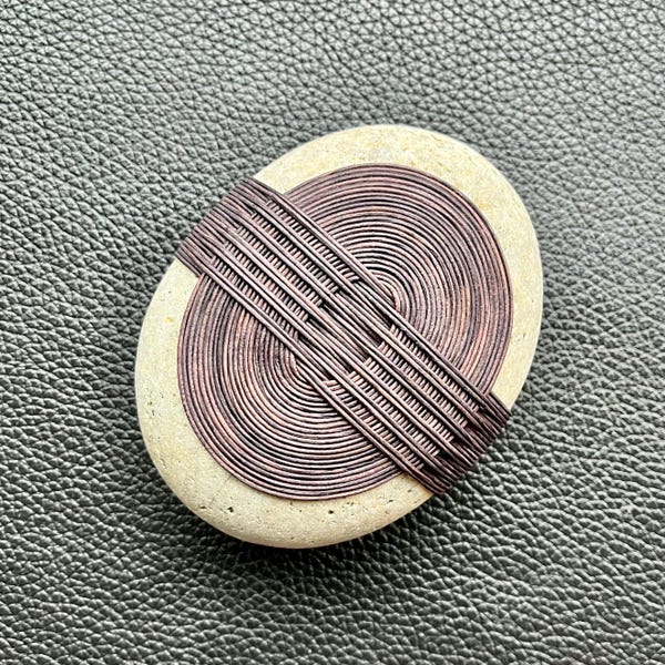 Leather Wrapped Rock - Etsy