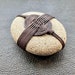 Large Leather Wrapped Rock, Wrapped Stone, Zen Stone, Meditation Stone ...