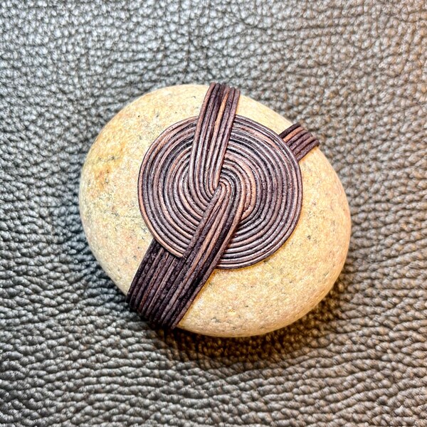 Leather Wrapped Rock - Etsy