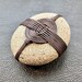 Large Leather Wrapped Rock, Wrapped Stone, Zen Stone, Meditation Stone ...