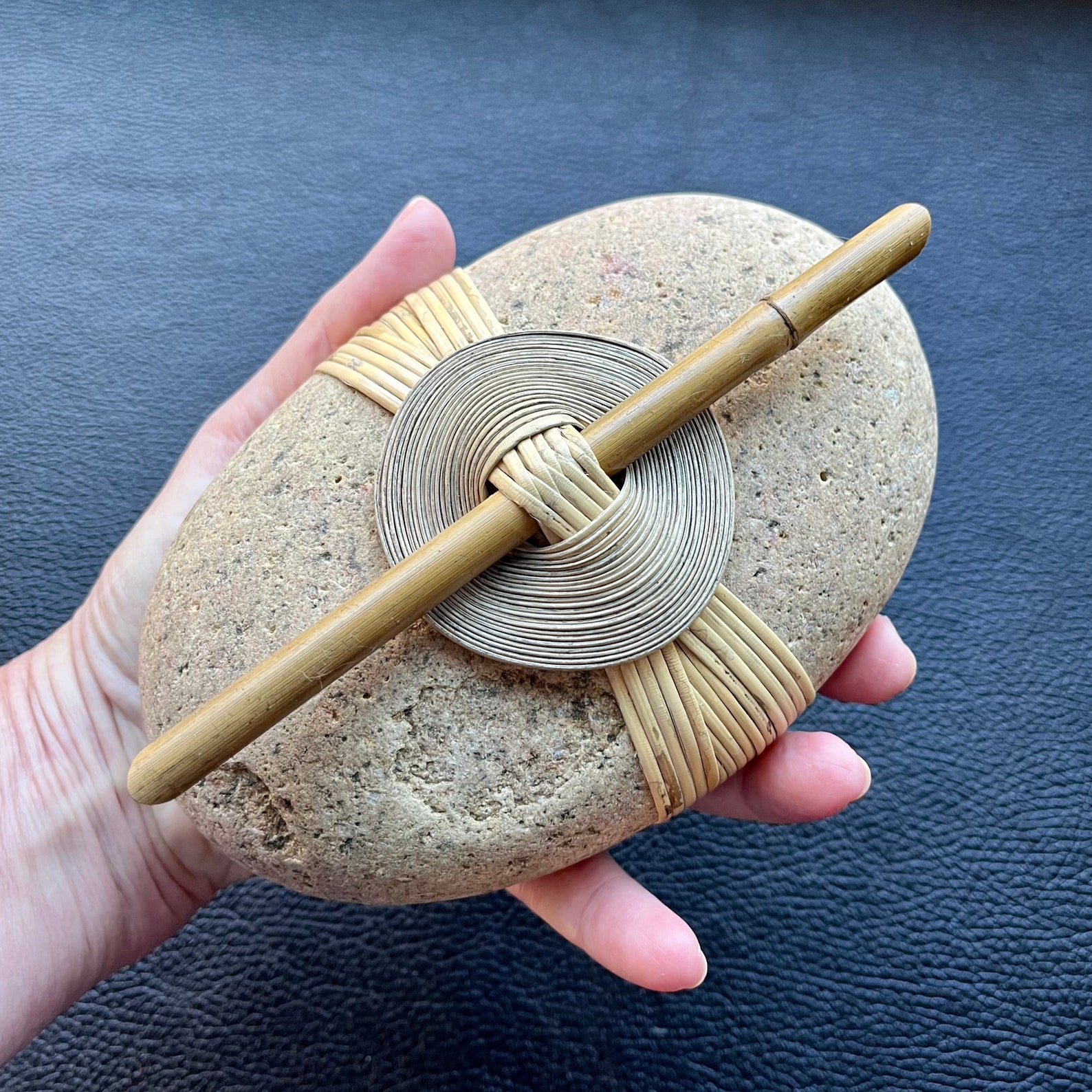 EXTRA LARGE Wrapped Rock, Wrapped Stone, Zen Stone, Wrapped Stones ...