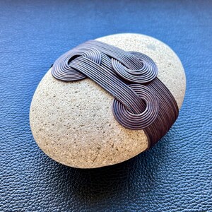 EXTRA LARGE Leather Wrapped Rock, Wrapped Stone, Zen Stone, Meditation ...