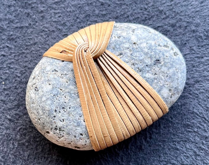 Cane Wrapped Stone, Reed Wrapped Stone, Zen Stone, Wrapped Stone ...