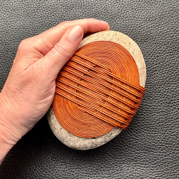 Cane Wrapped Rocks - Etsy