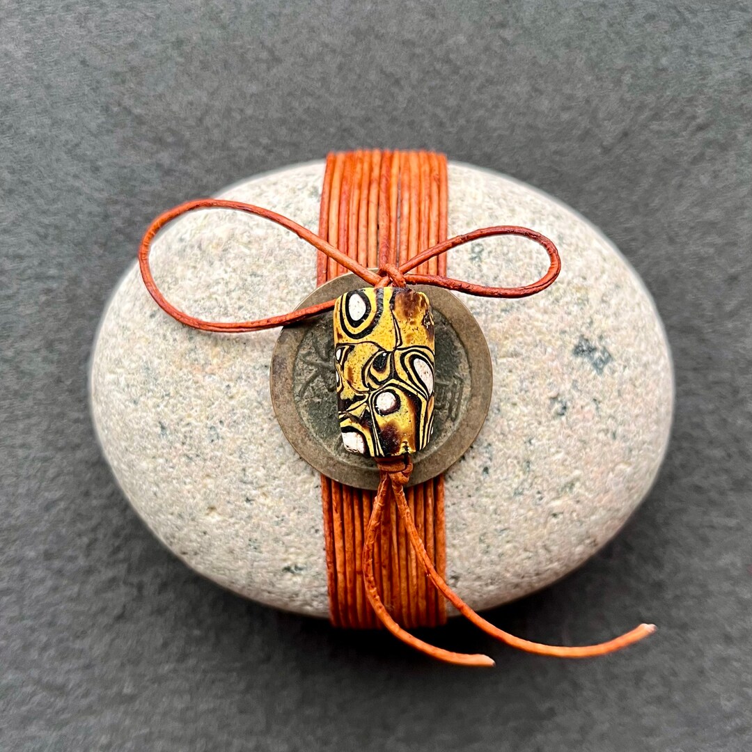 Wrapped Rock, Zen Stone, Wrapped Stone, Leather Wrapped Rock, Serenity ...