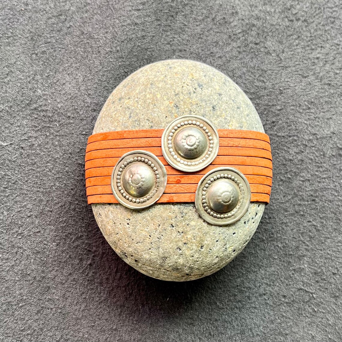 Leather Wrapped Rock, Leather Wrapped Stone, Zen Stone, Wrapped Stone ...