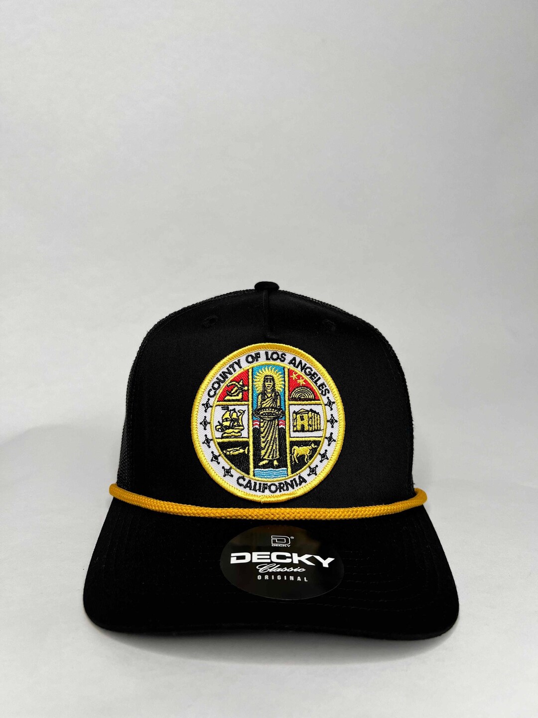 LA County Logo Trucker Cap W/rope - Etsy