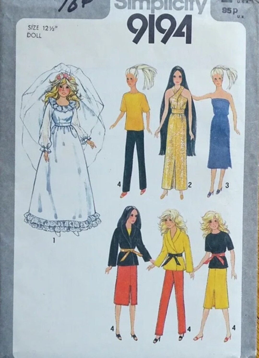 Simplicity #9194 for Barbie & Ken PDF - Etsy