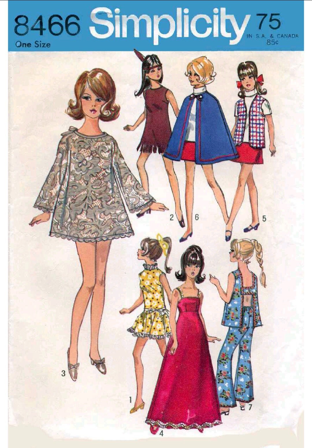 Simplicity Barbie Patterns Wardrobe 8466 - Etsy