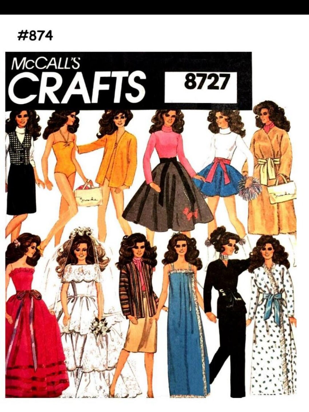 Mccall's Barbie Patterns Wardrobe 8727 - Etsy