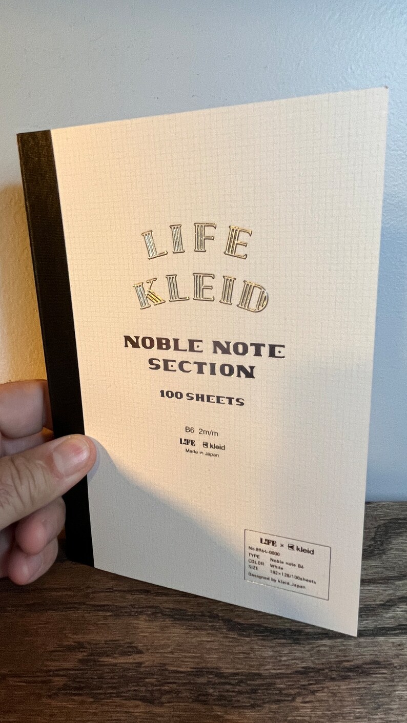 Life X Kleid Noble Note B6 Section Notebook - Etsy