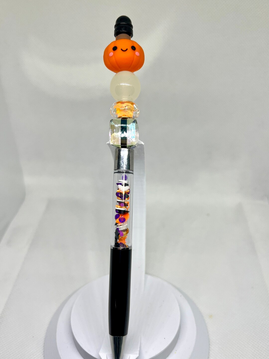 Beaded Shaker Pen Fall Pumpkin, Fun Pens Acrylic Beads, Custom Pen ...