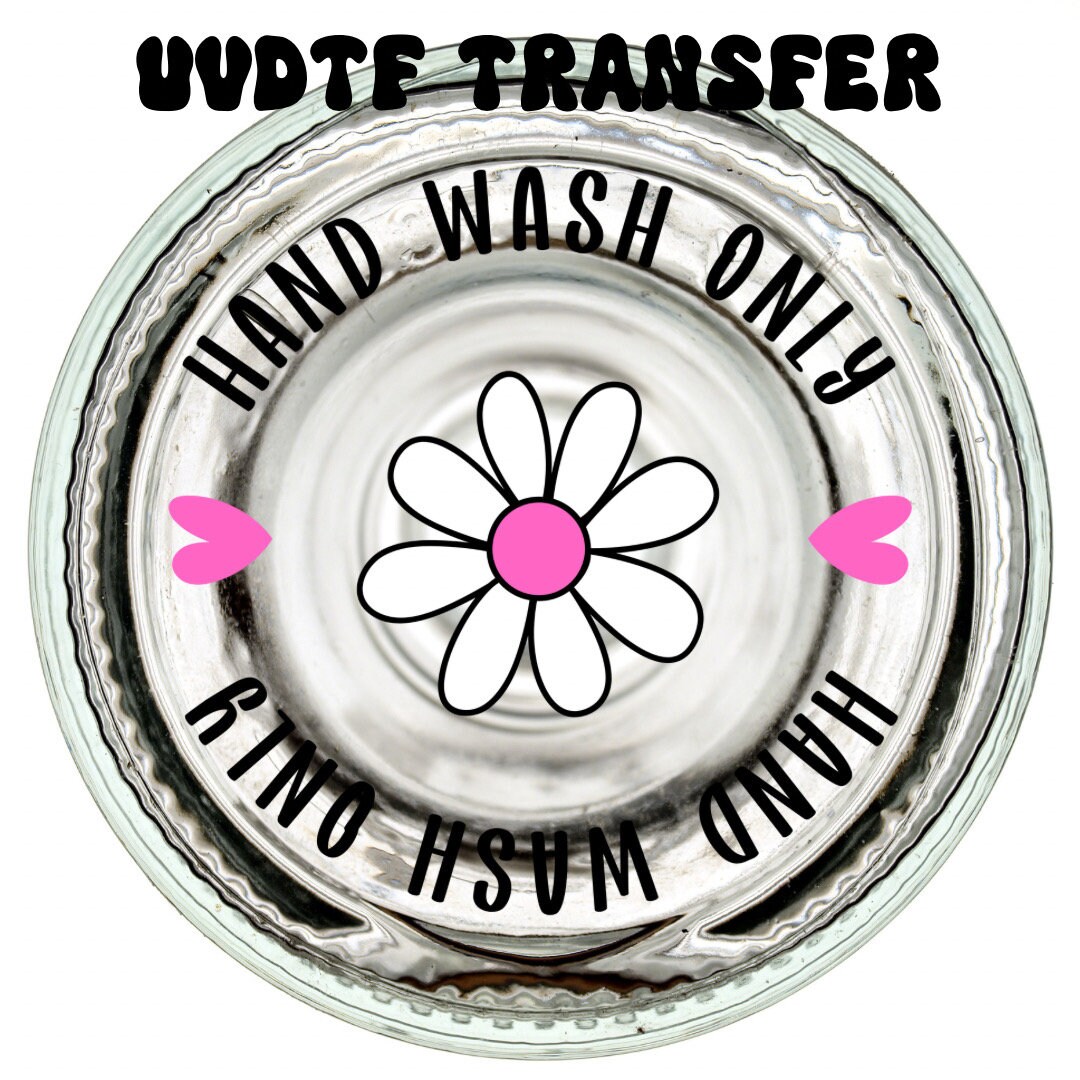 Daisy Hand Wash Only Sticker - Waterproof, Permanent Adhesive - Etsy