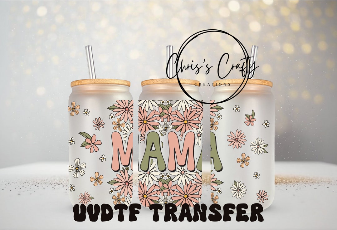 UVDTF Wrap Mama Boho Retro 16 Oz Can Wrap Mug Tumbler, Mom Gifts, Ready ...