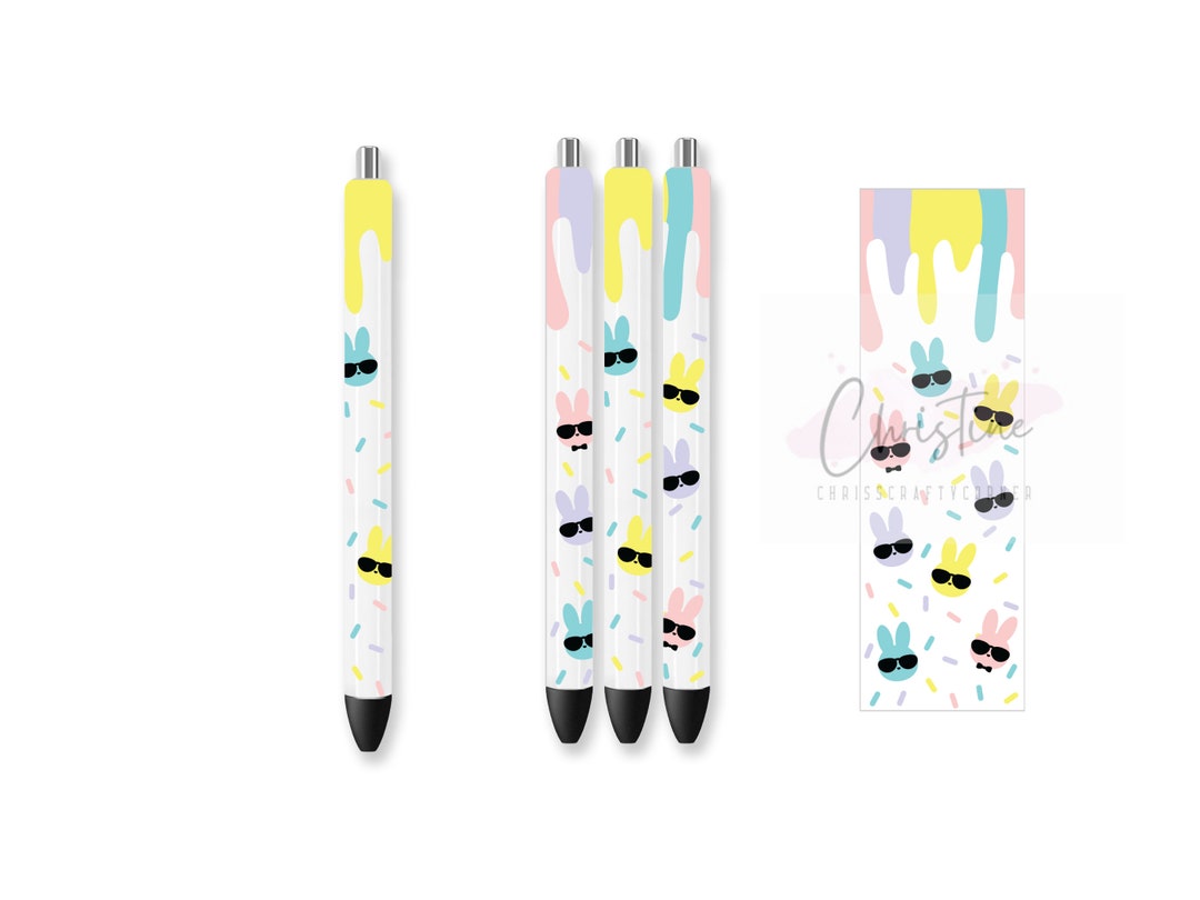 Pen Wrap: Bunny Sprinkle Easter Design - Waterproof, Permanent - Etsy