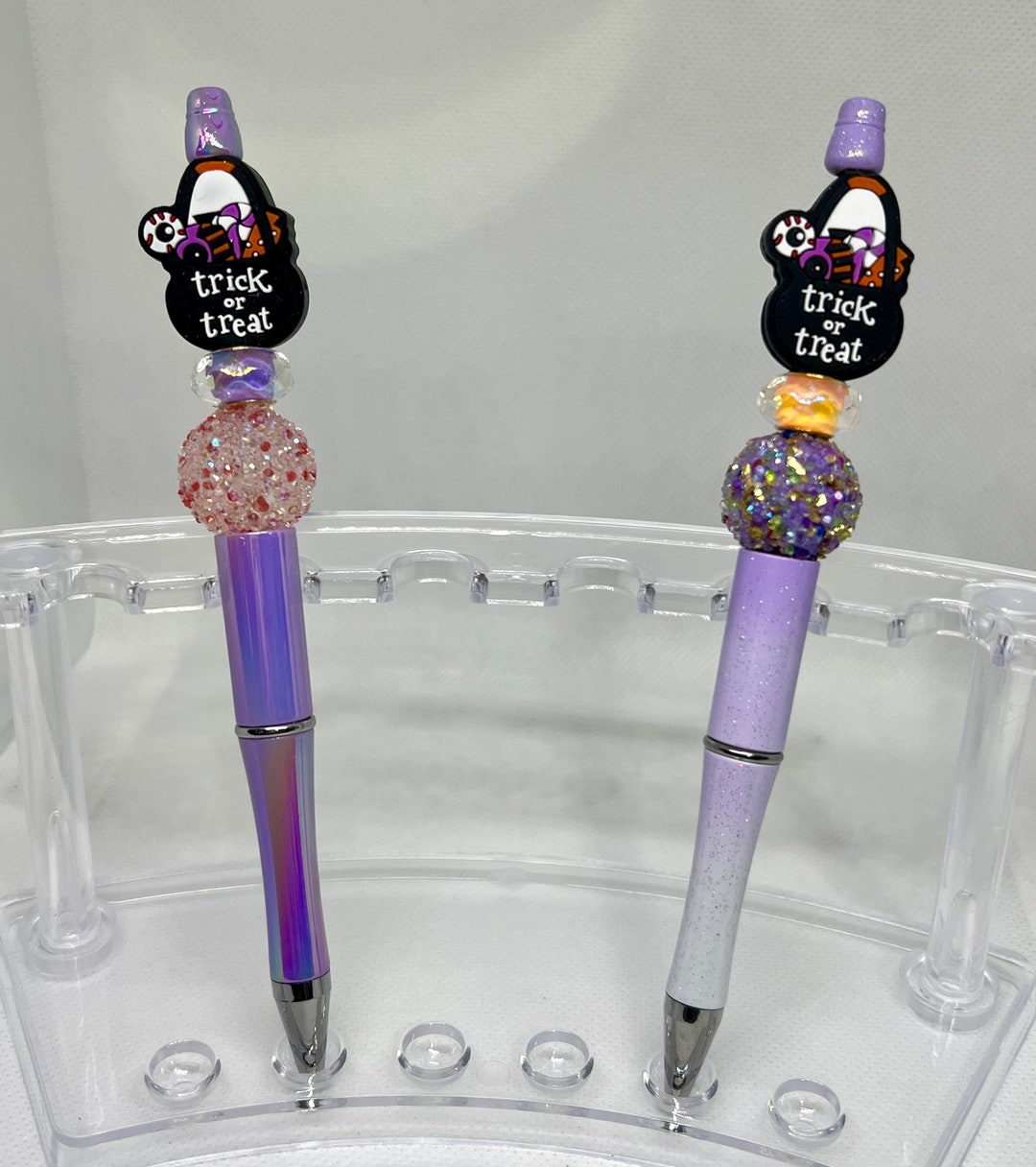 Beaded Pen Trick or Treat Halloween, Fun Pens Acrylic Beads, Custom Pen ...