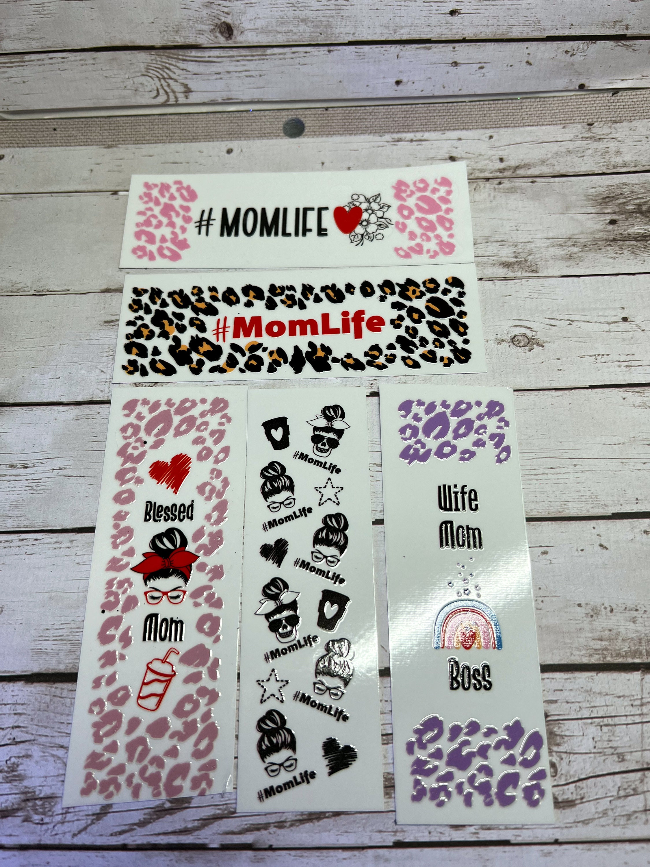 Uv Dtf Mothers Day Mom Life Pen Wrap Permanent Adhesive Etsy