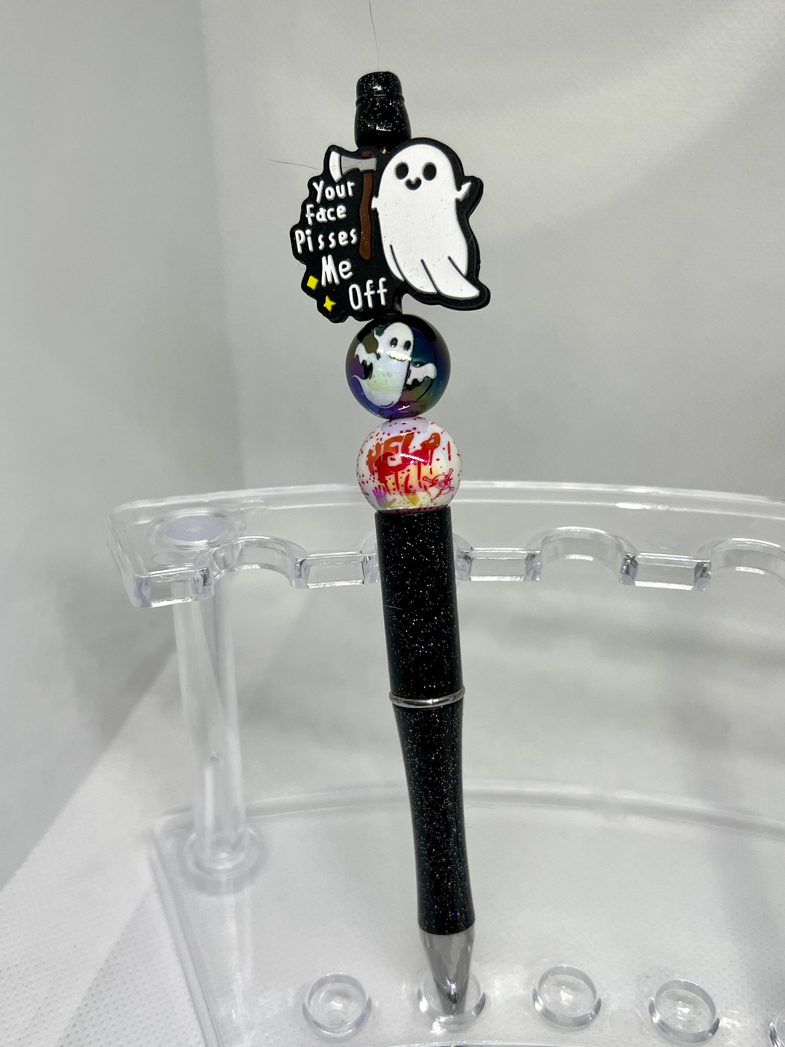 Beaded Pen Ghost You’re Face P*sses Me Off, Fun Pens Acrylic Beads ...