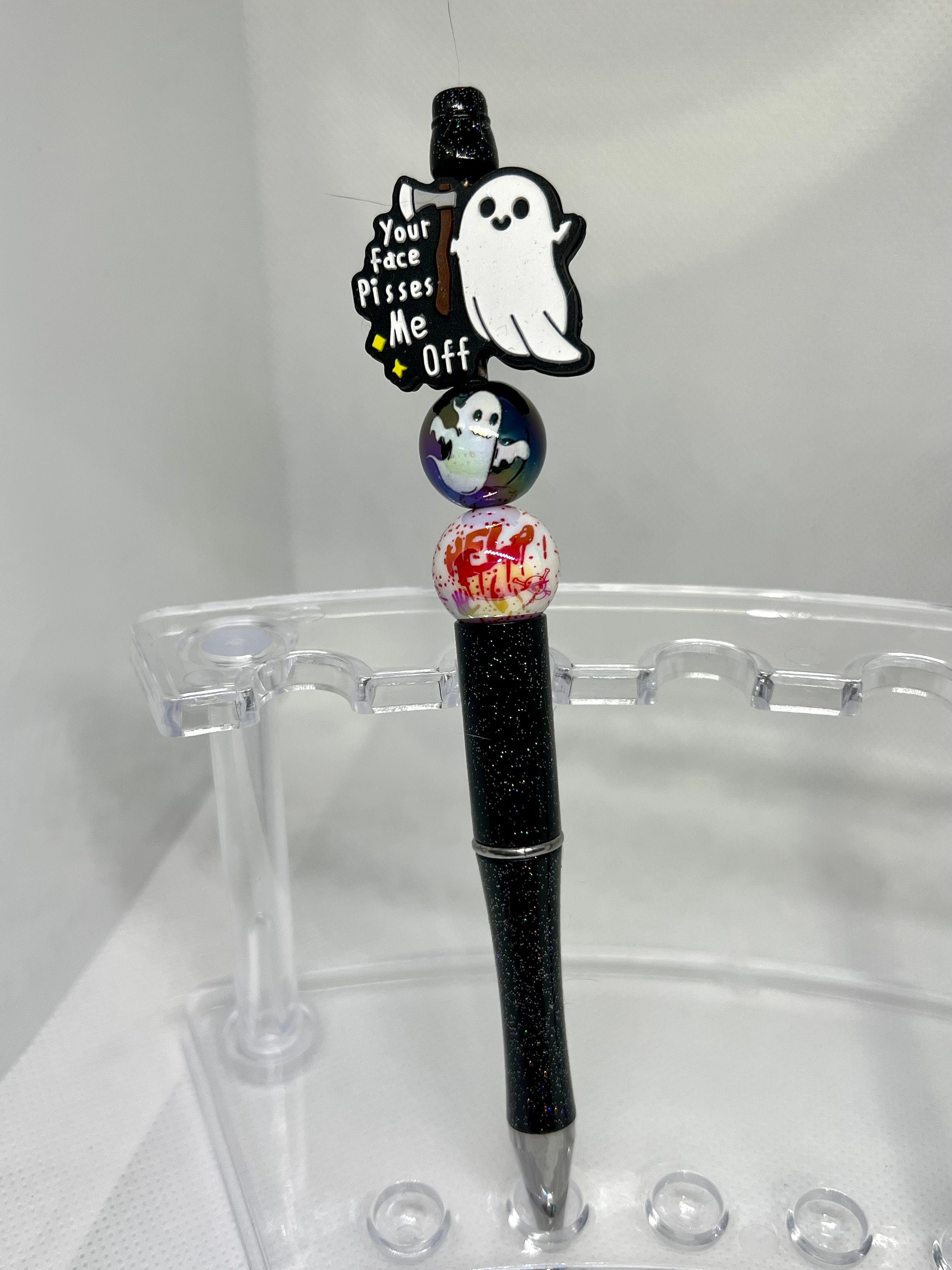Beaded Pen Ghost You’re Face P*sses Me Off, Fun Pens Acrylic Beads ...