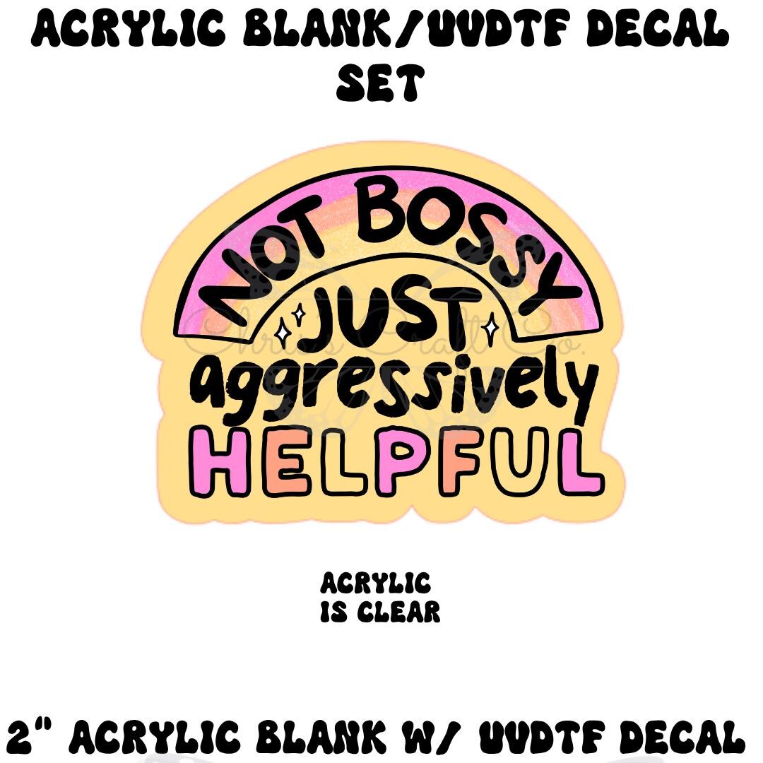 Aggressively Helpful DIY Badge Reel Set, Sarcastic Funny Acrylic Blank ...