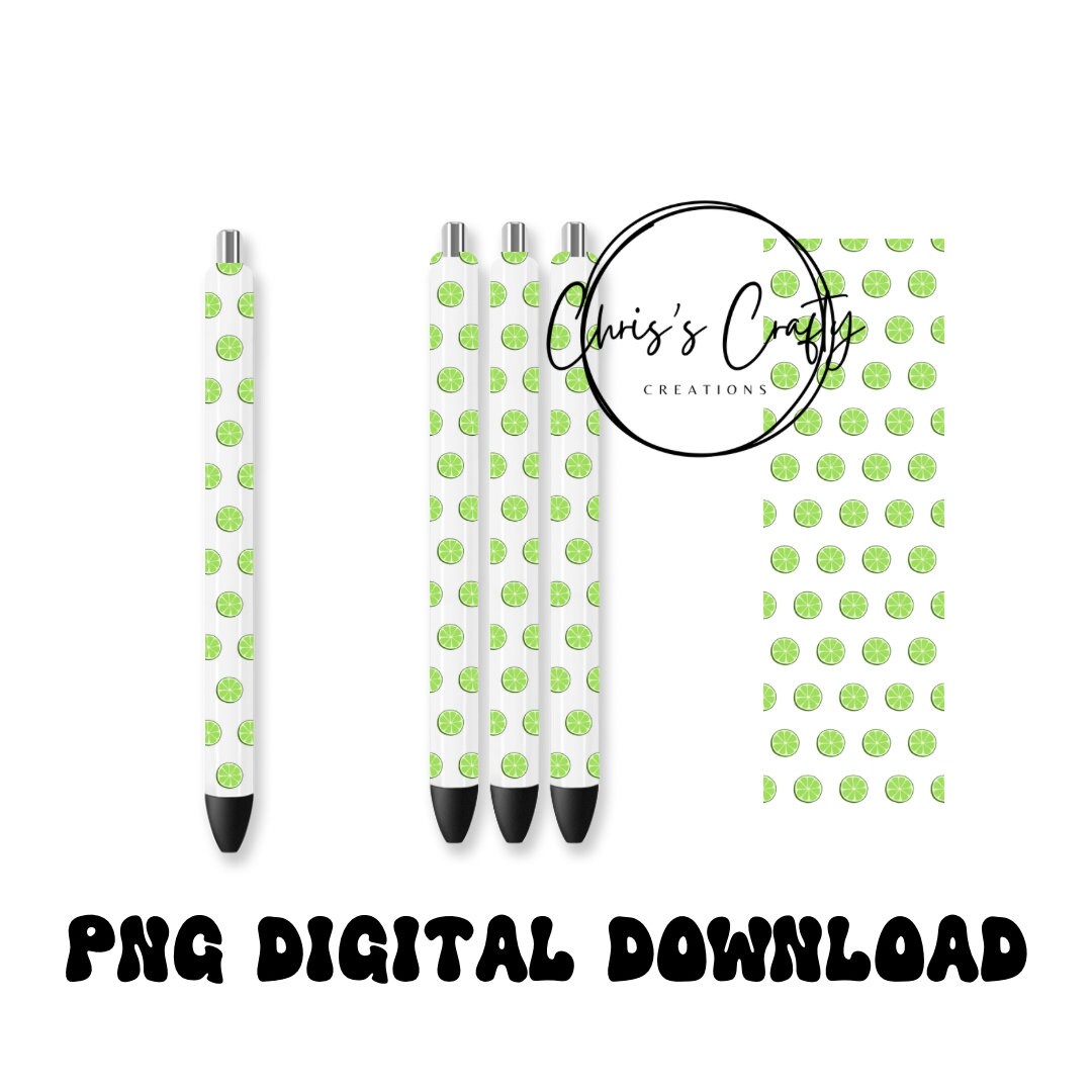 Lime Fruit Pen Wrap - Digital PNG for Gel and Ink Joy Pens - Etsy