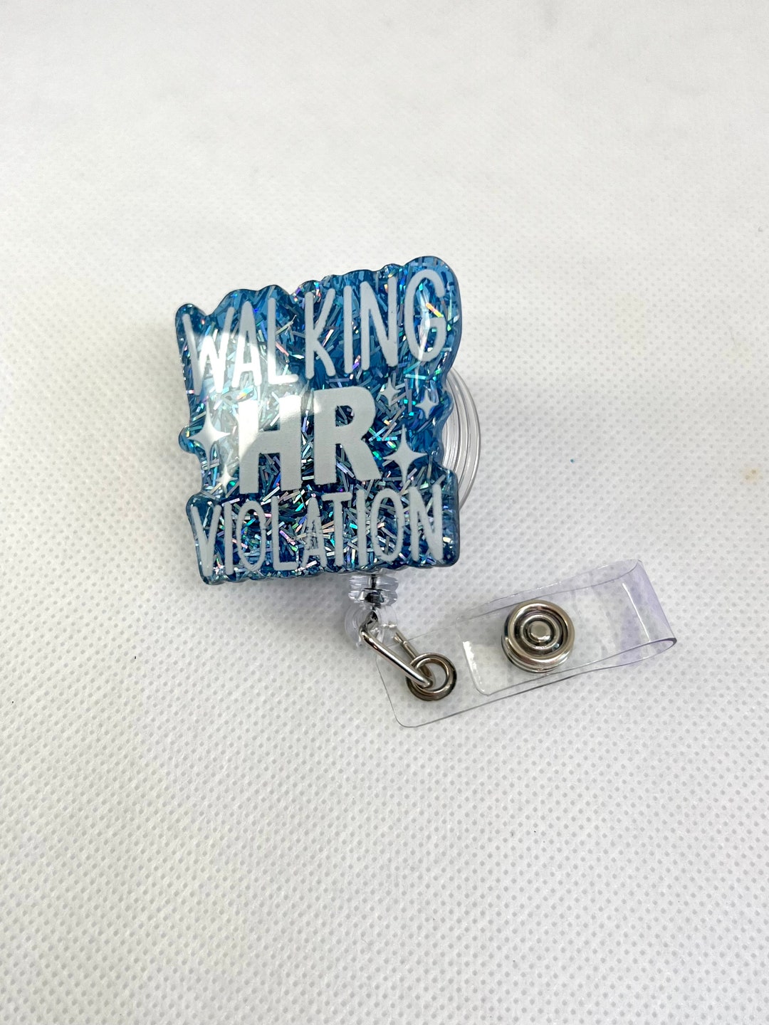 Walking HR Violation Badge Reel, Funny Sarcastic Badge Reel, Detachable ...