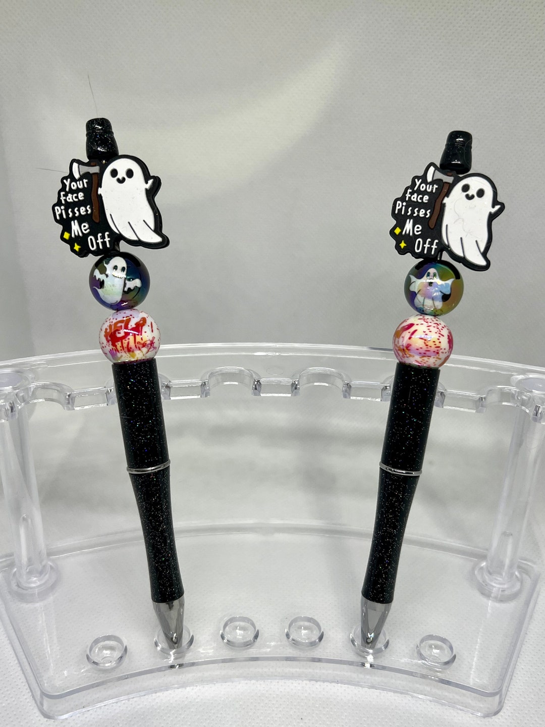 Beaded Pen Ghost You’re Face P*sses Me Off, Fun Pens Acrylic Beads ...