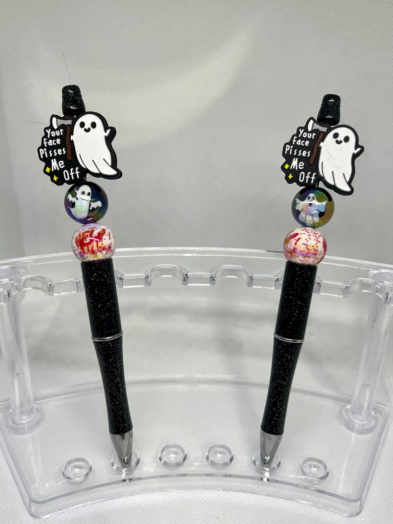 Beaded Pen Ghost You’re Face P*sses Me Off, Fun Pens Acrylic Beads ...
