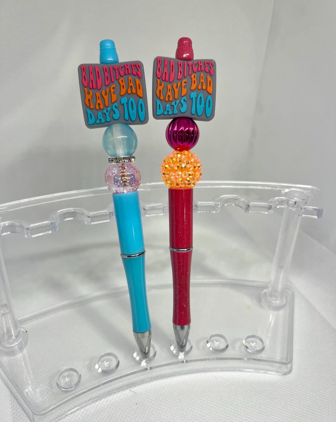 Beaded Pen Bad B*tches Have Bad Day, Refillable Ink Pen, Sarcastic Pen ...