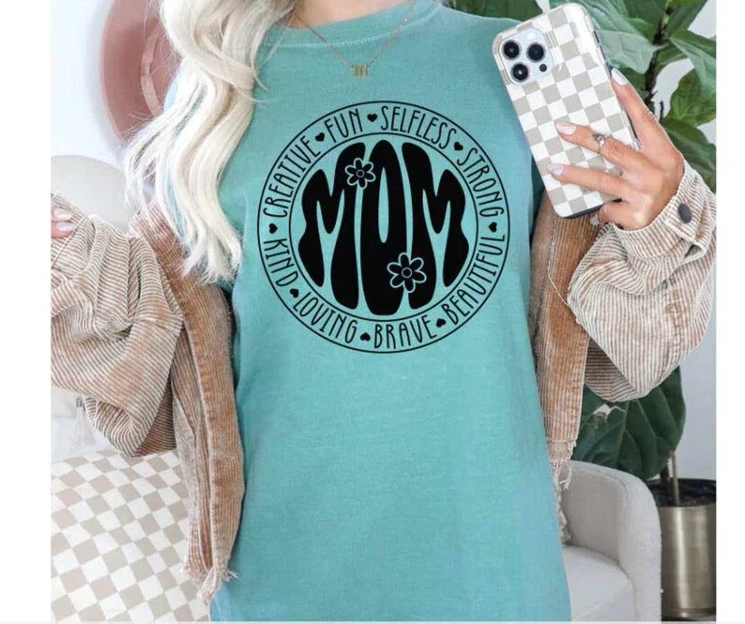 Screen Print Transfer: Positive Mom Design - Black Ink, 11 Inch - Etsy