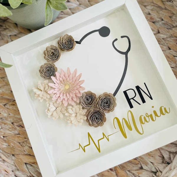 Nurse Shadow Box Svg - Etsy