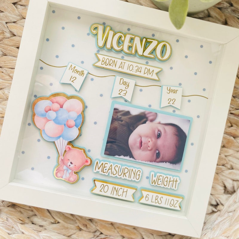 Baby Boy Shadow Box - Etsy