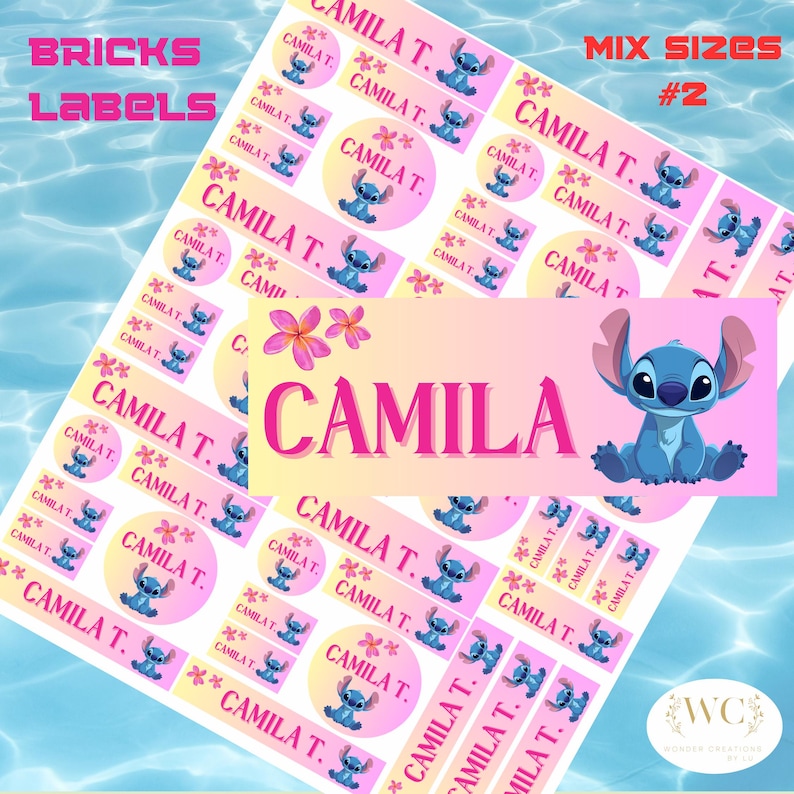 Tropical School Labels | Supplies Back to School Labels | Waterproof ...