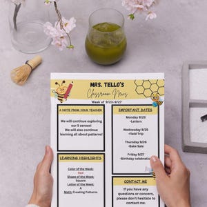 Bee Theme Classroom Newsletter Template,busy Bees Hive Theme Classroom ...