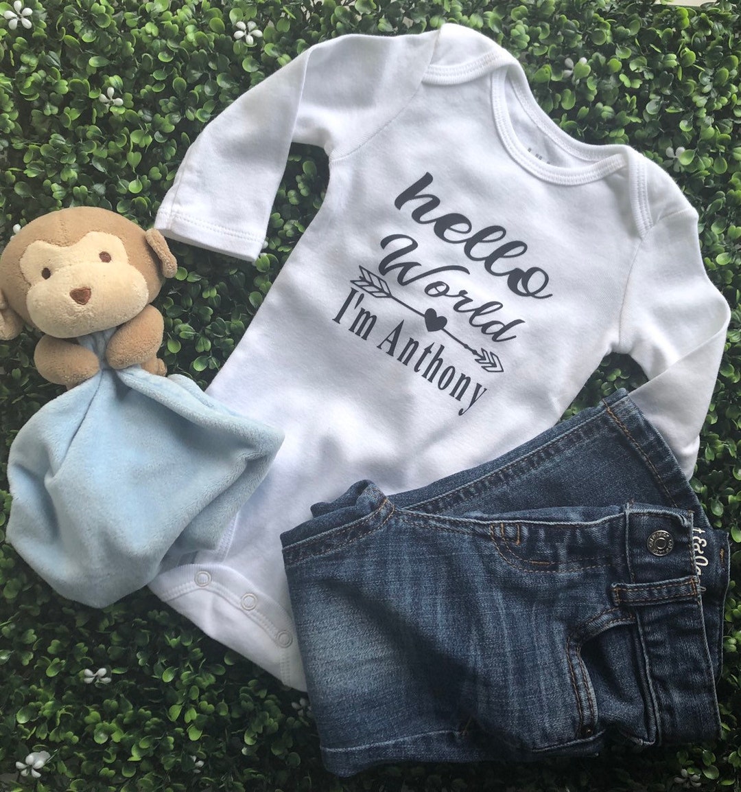 Custom Onesie/newborn Announcement/personalized Onesie/custom Baby ...