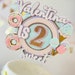 Two Sweet Cake Topper/two Sweet Theme Party/ice Cream Cake Topper/two ...
